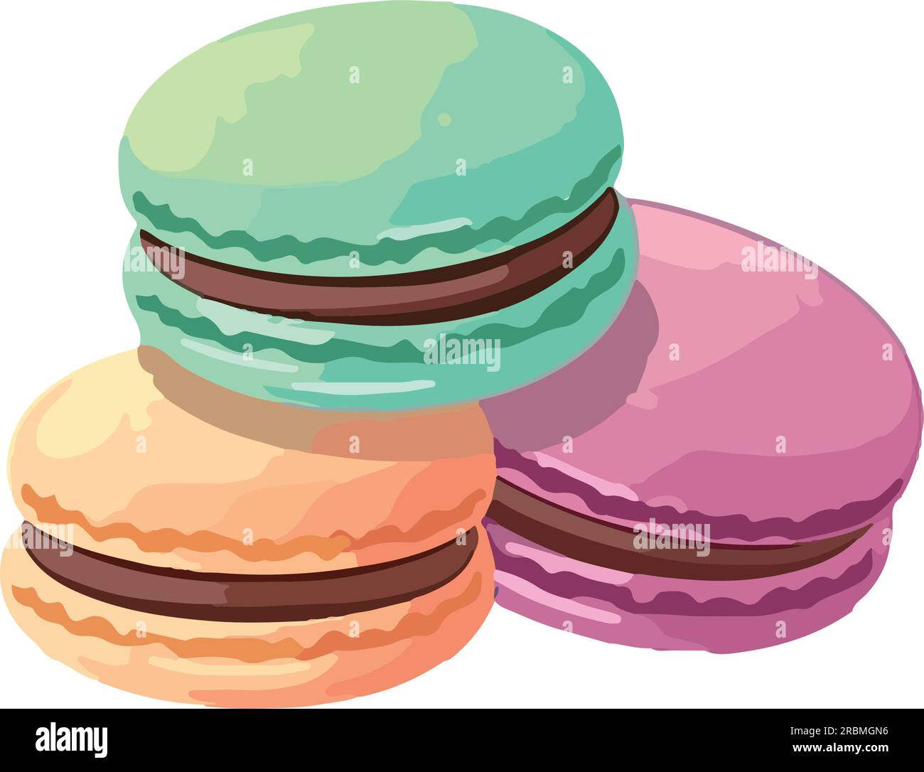 Multi colored macaroons stacked Stock Vector Image & Art - Alamy