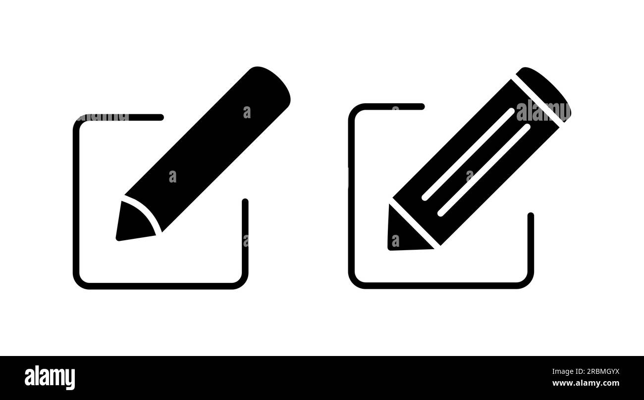 Edit icon vector. edit document sign and symbol. pencil Stock Vector ...