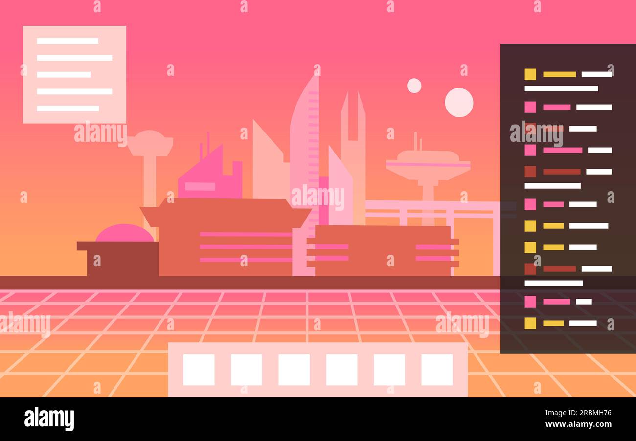 Online video games and metaverse: gaming interface with menu Stock ...