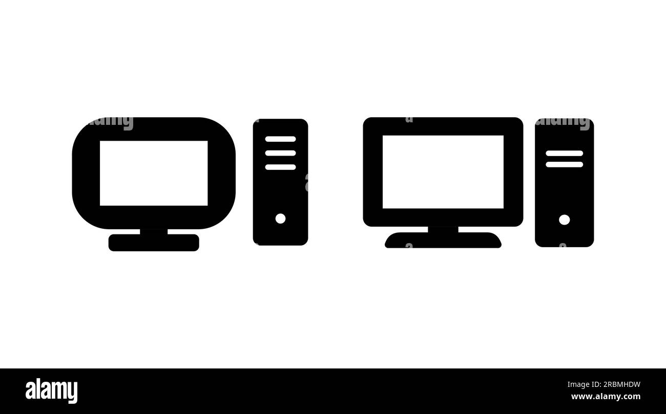 Computer icon vector. computer monitor icon Stock Vector Image & Art - Alamy