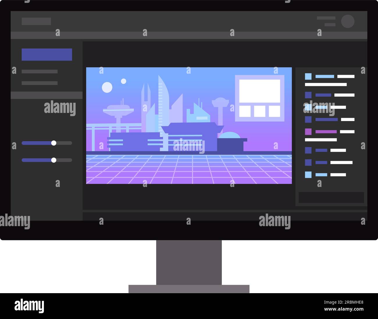 Video game multiplayer screen Stock Vector Images - Alamy