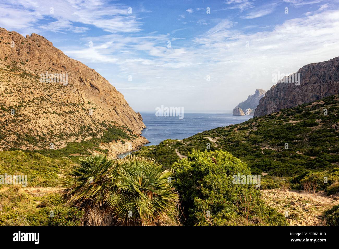 Hiking trail in Bóquer Valley, Pollenca, Mallorca, Spain Stock Photo ...