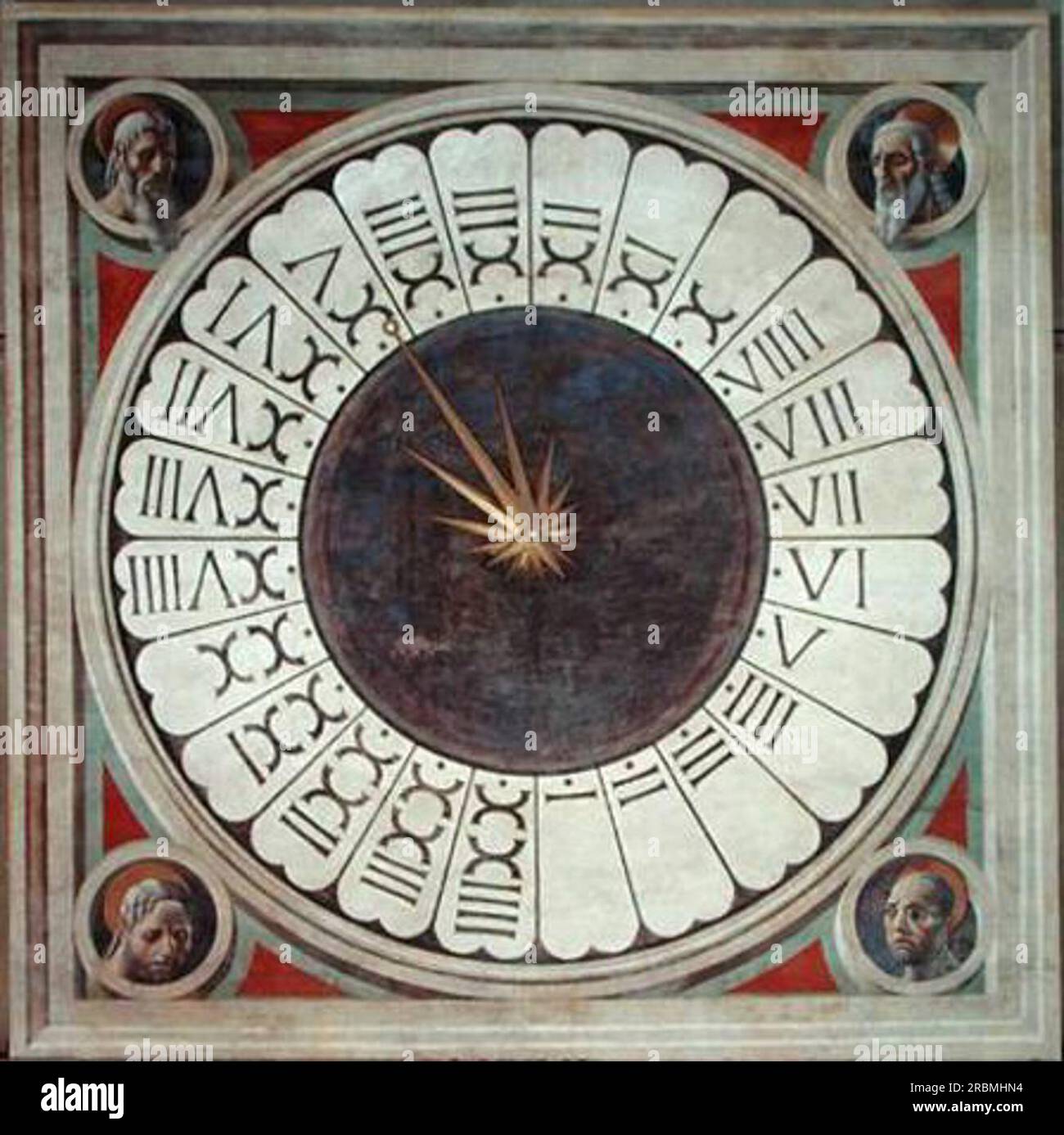 24 hours clock 1443 by Paolo Uccello Stock Photo - Alamy
