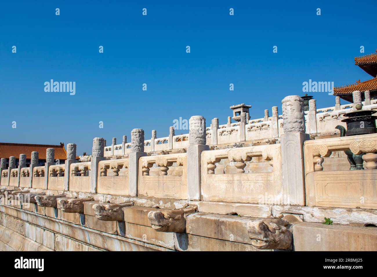 Fence of the Forbidden city, Beijing, China. The Forbidden City was the ...
