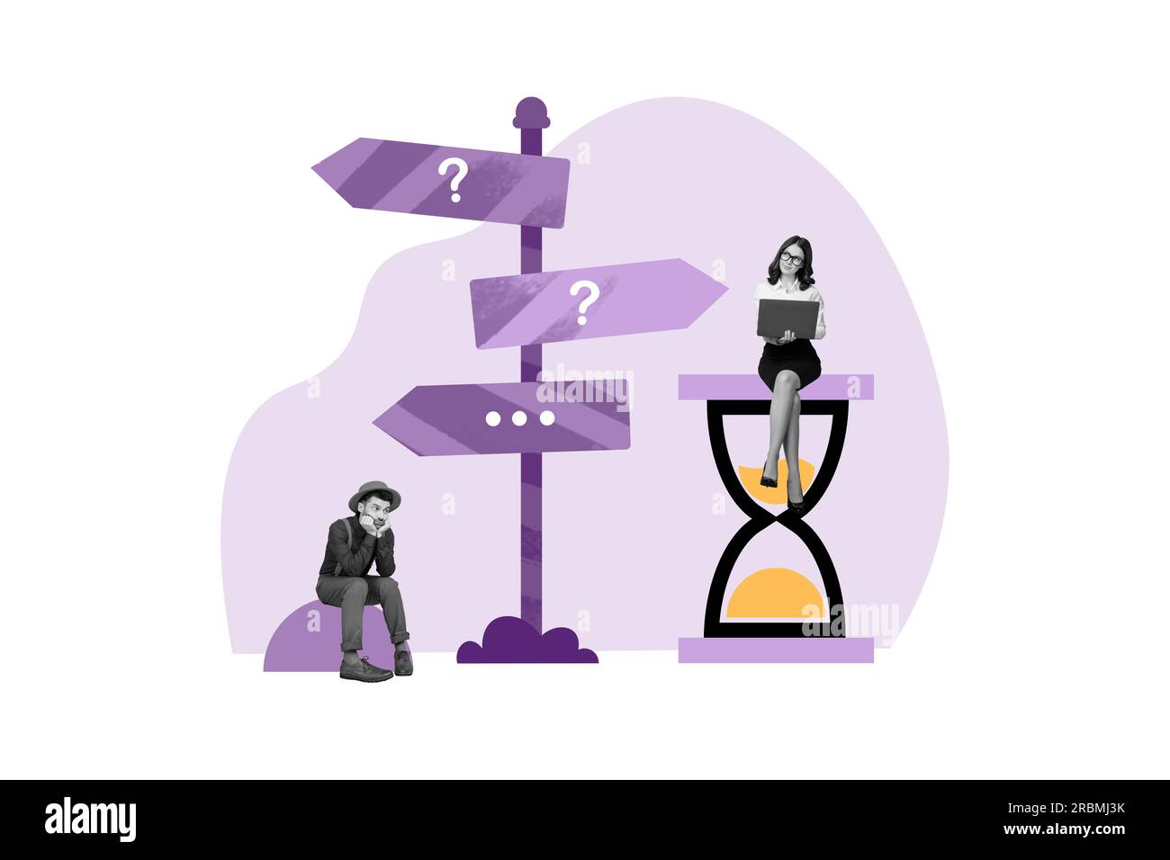 Making decision choice thoughtful Cut Out Stock Images & Pictures - Alamy