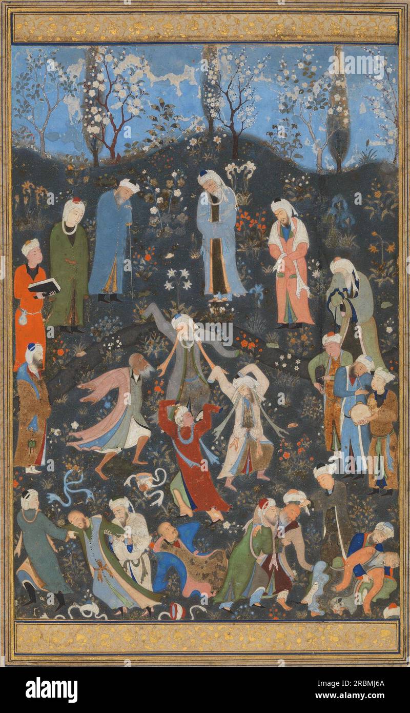 Dance of Sufi Dervishes 1490 by Kamal ud-Din Behzad Stock Photo - Alamy