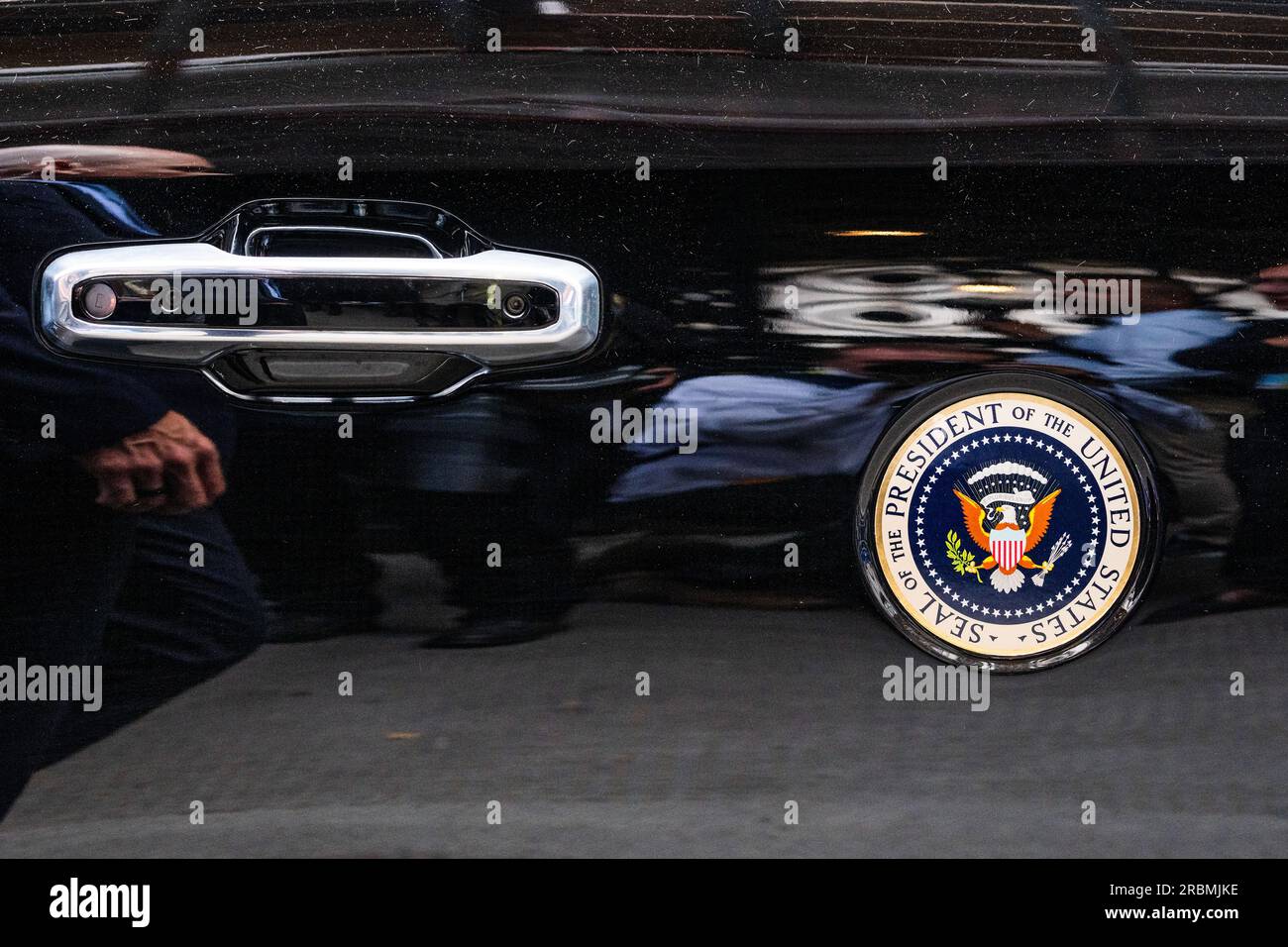 London, UK. 10th July, 2023. The seal of the President of the United ...