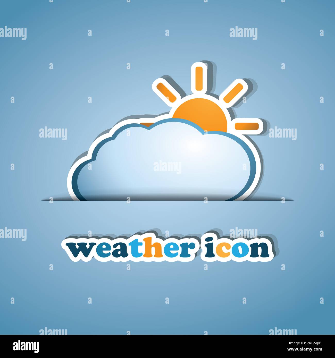Sun and Cloud - label design Stock Vector Image & Art - Alamy