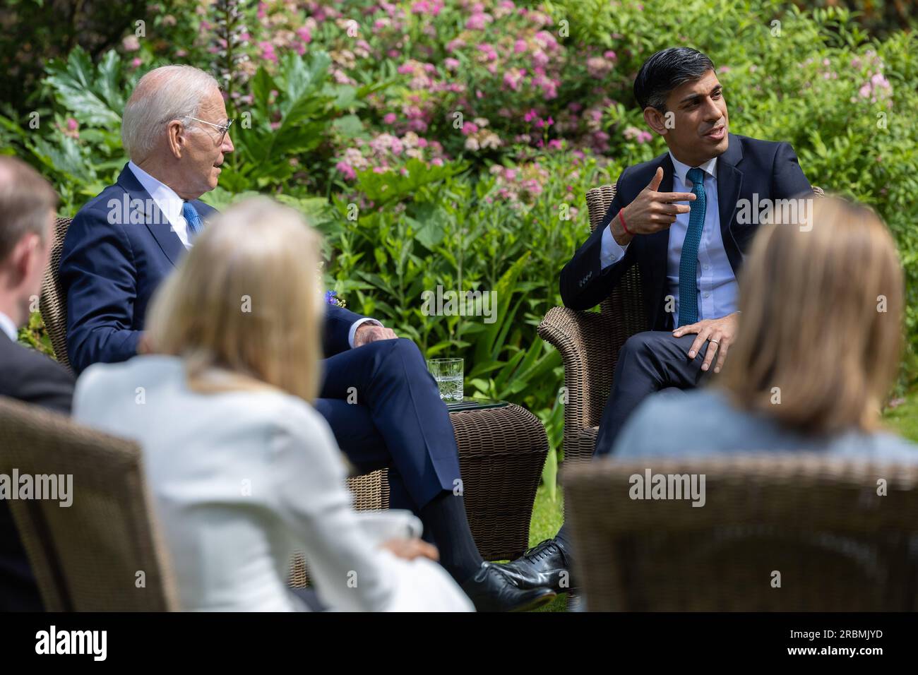 London, UK. 10th July, 2023. US President Joe Biden meets with United ...