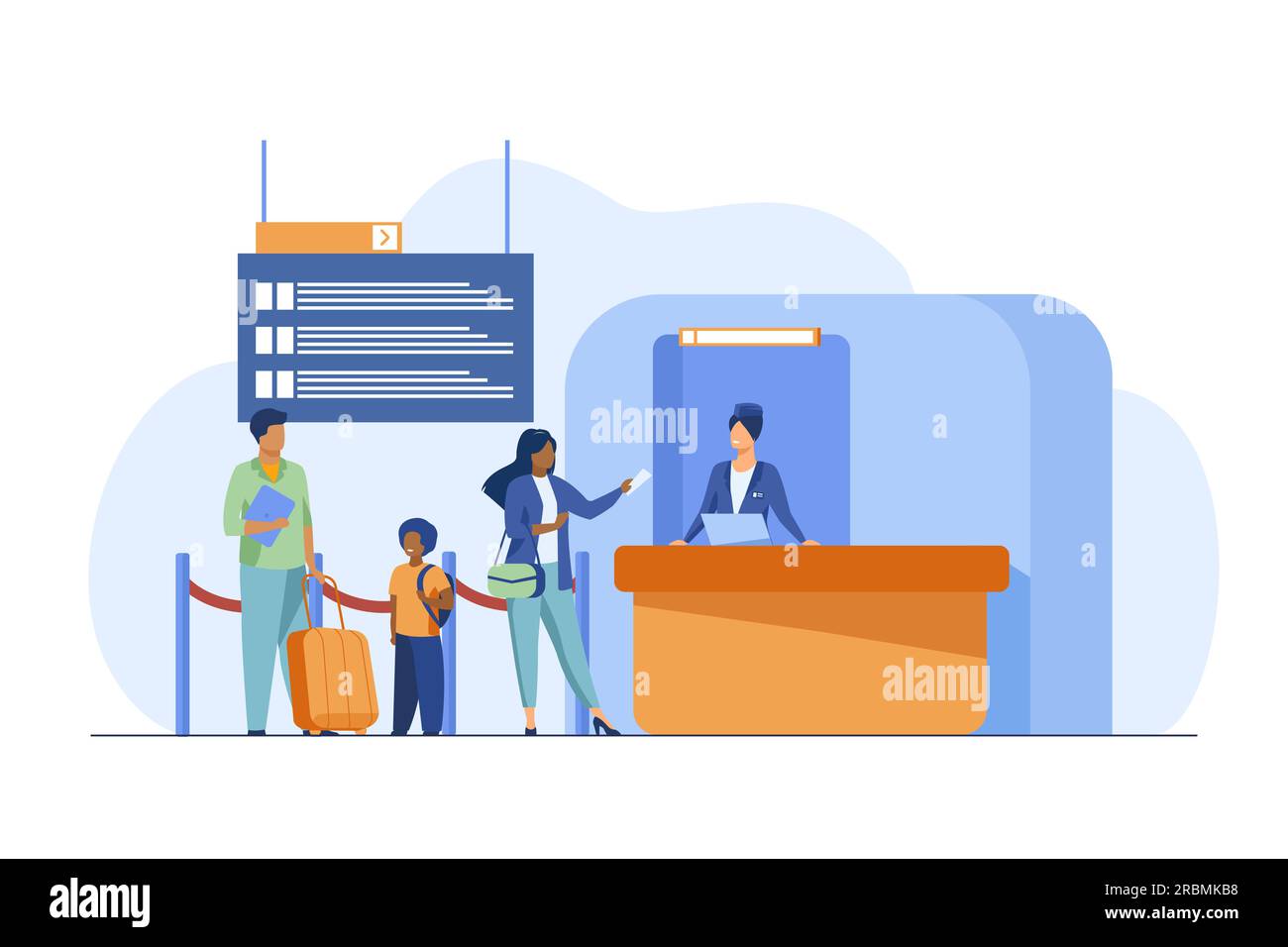 Person at flight counter Cut Out Stock Images & Pictures - Alamy