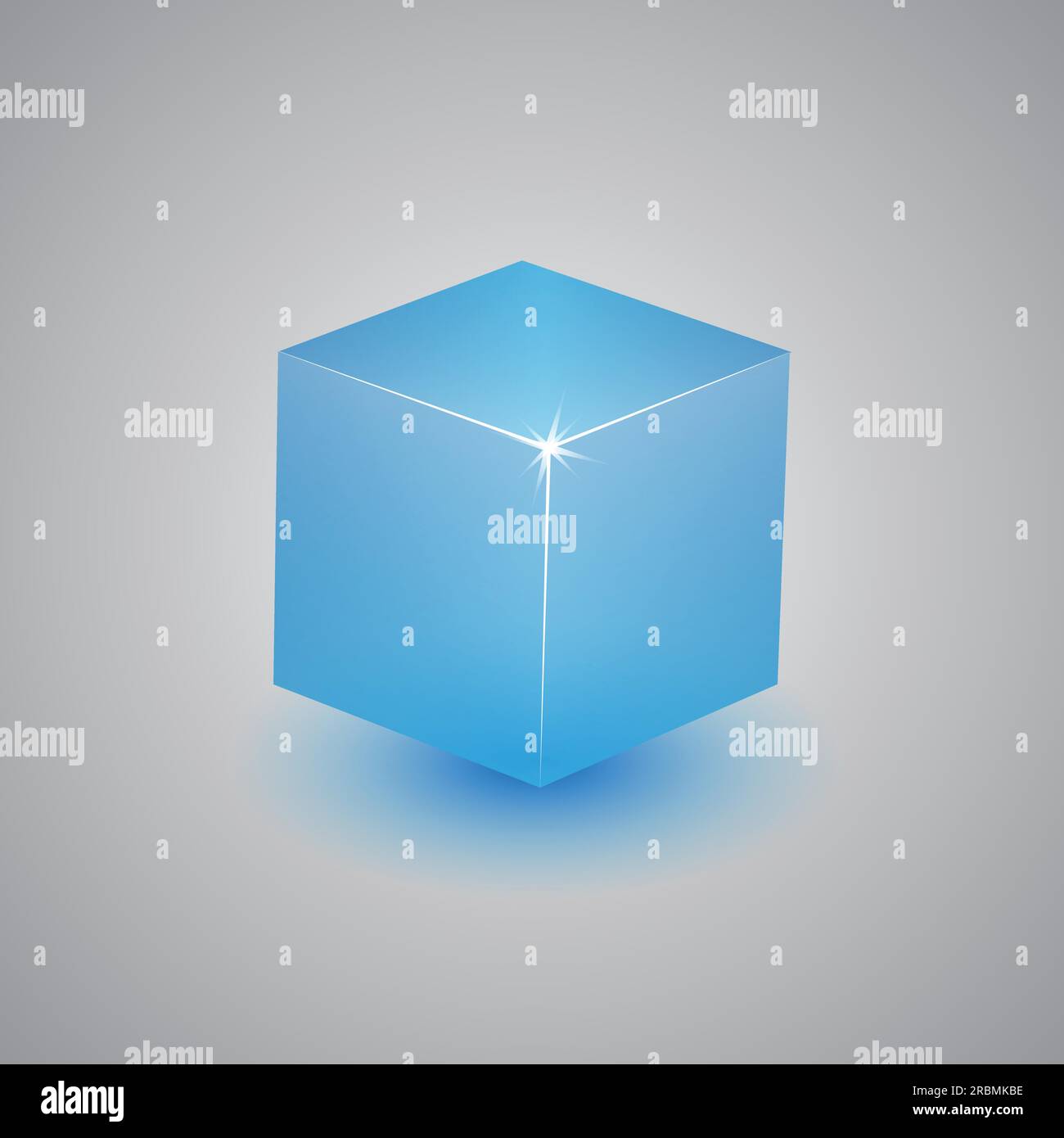 3D Isolated Cube Mock Up Model with Shadow Stock Vector Image & Art - Alamy
