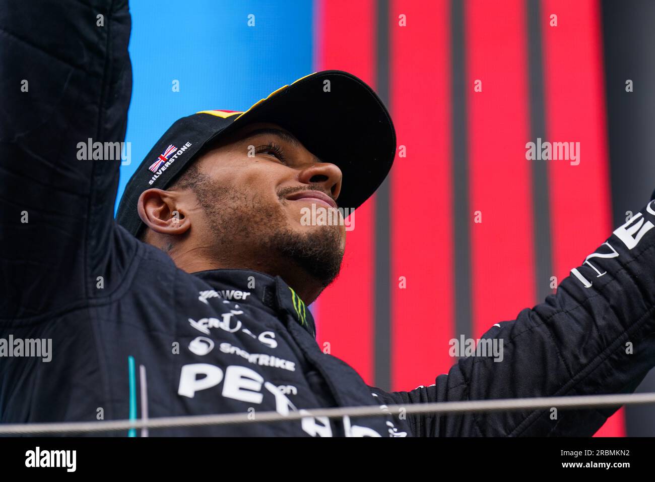 Lewis Hamilton 44 (GBR), Mercedes AMG Petronas W14 podium during the ...