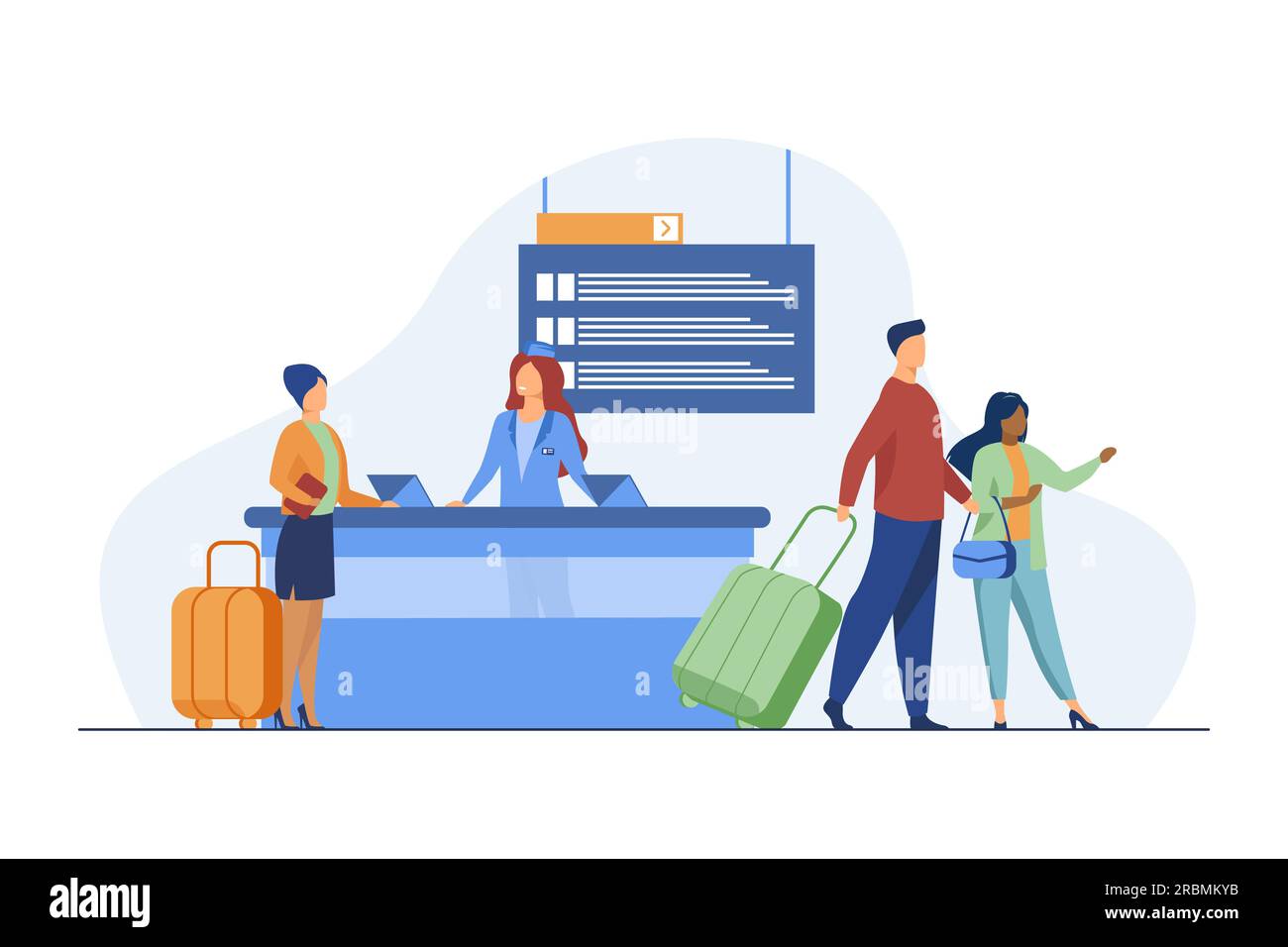 Person at flight counter Cut Out Stock Images & Pictures - Alamy