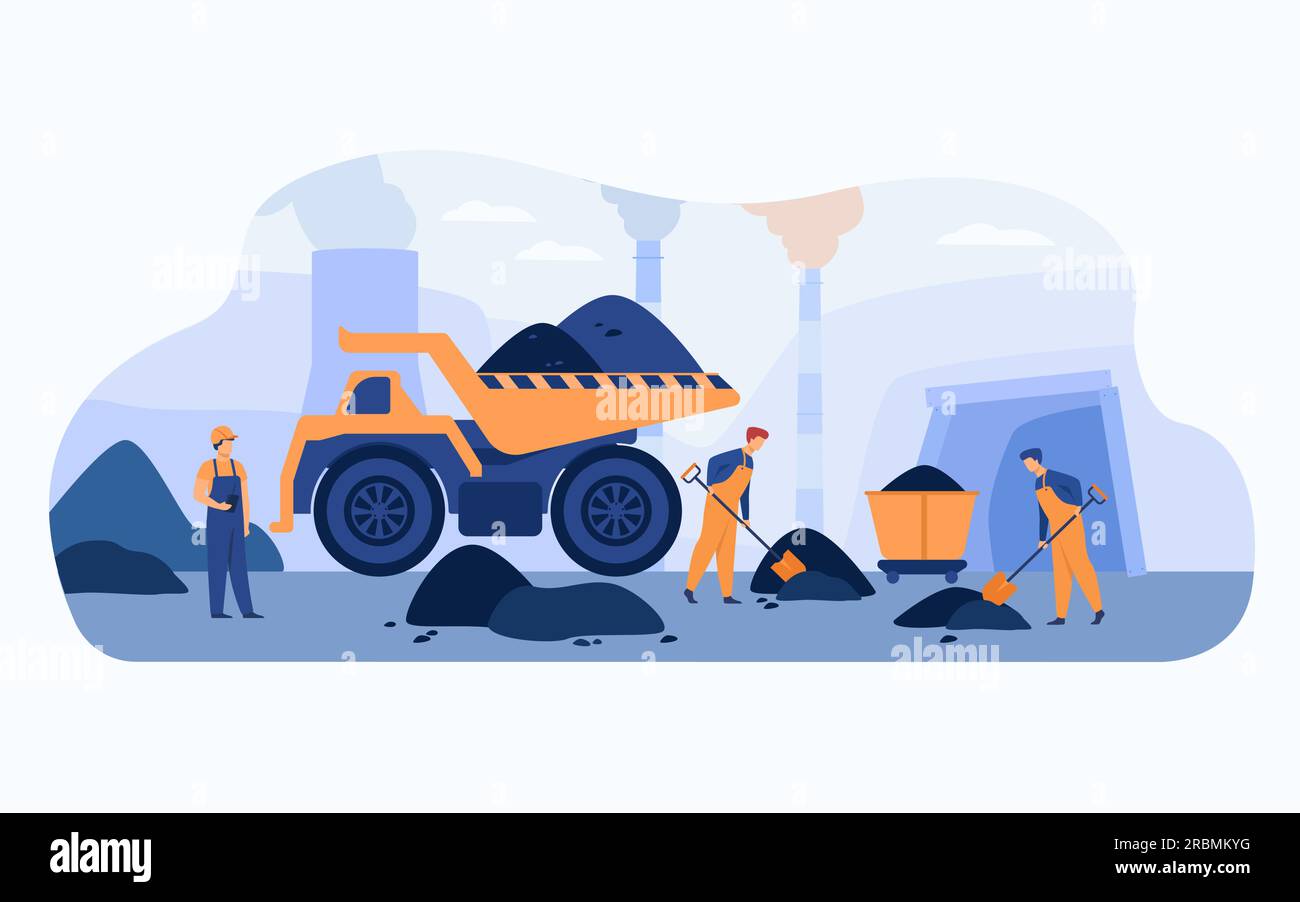 Quarry machine digging in Cut Out Stock Images & Pictures - Alamy