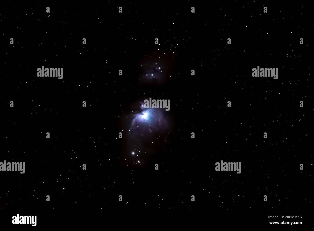 Stunning constellation from the emission nebula Orion Nebula M42 in the ...