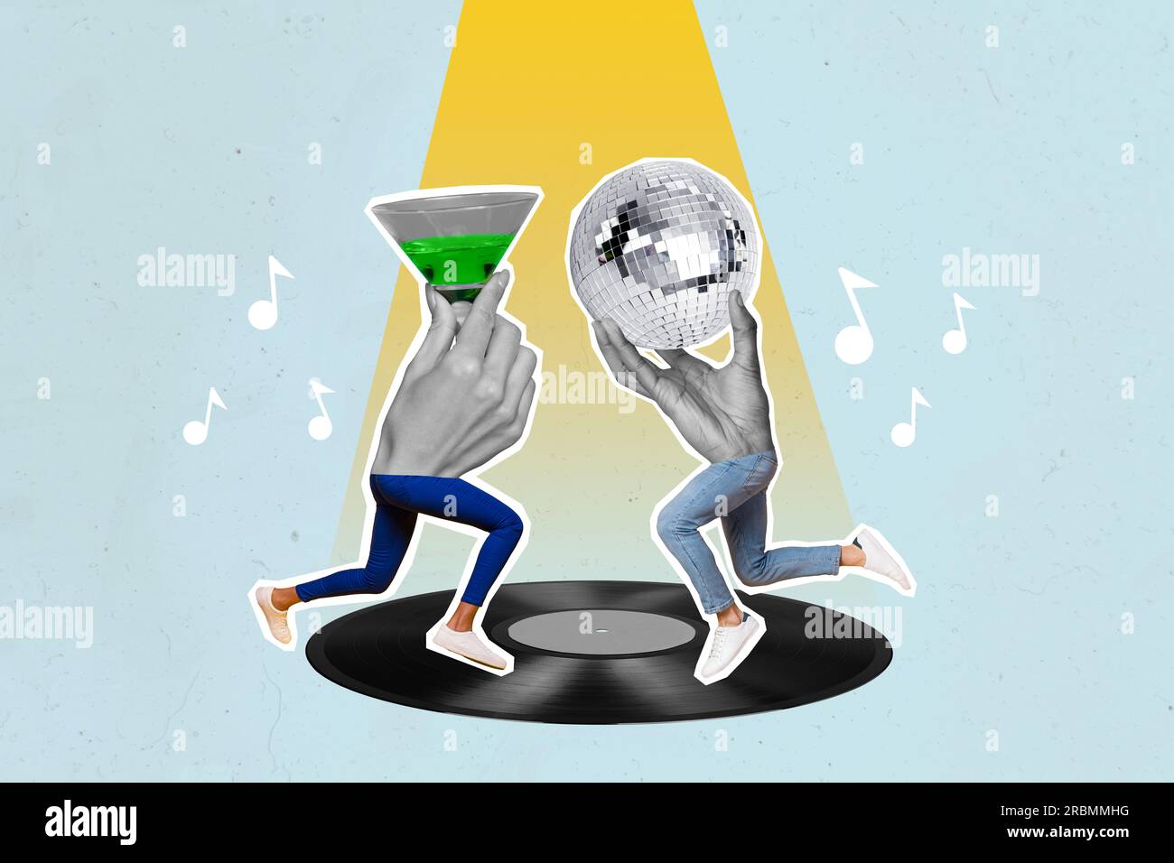 Creative composite concept photo collage of bodyless man woman hands ...