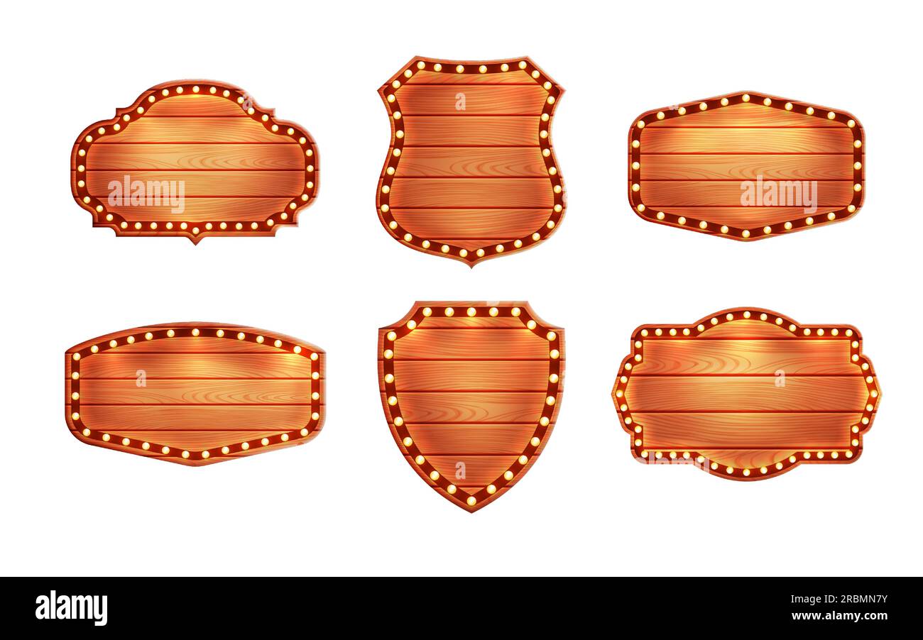 Old lighted sign Cut Out Stock Images & Pictures - Alamy