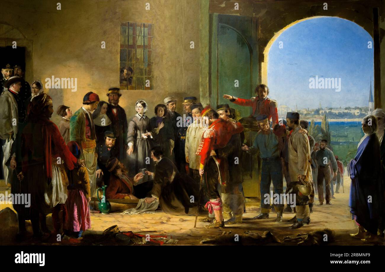 The Mission of Mercy, Florence Nightingale Receiving the Wounded at ...