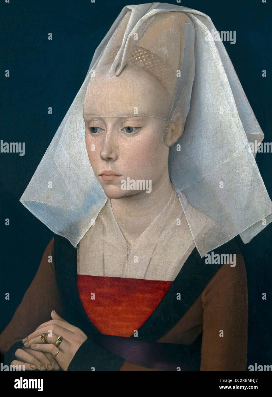 Portrait of a Lady, workshop, Rogier van der Weyden, circa 1460 Stock ...