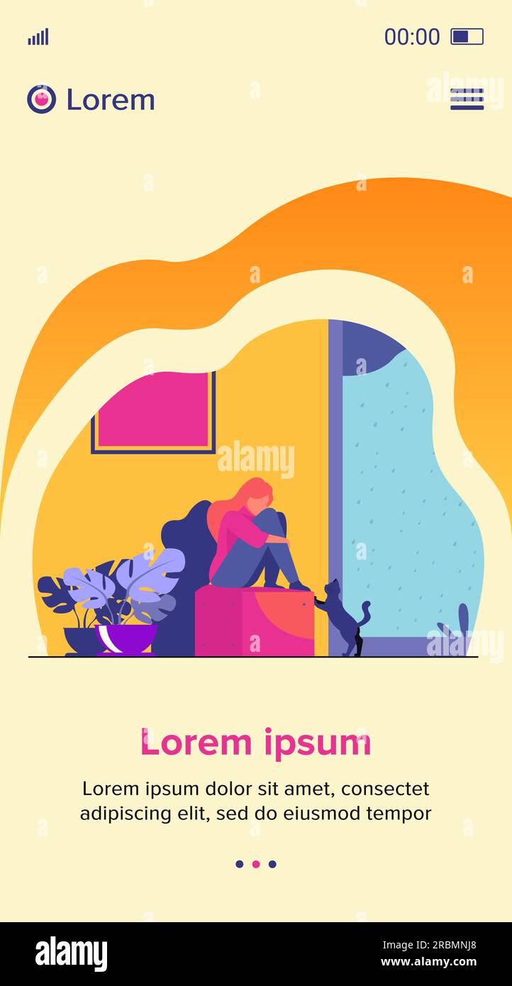 Girl pet sad alone hi-res stock photography and images - Alamy