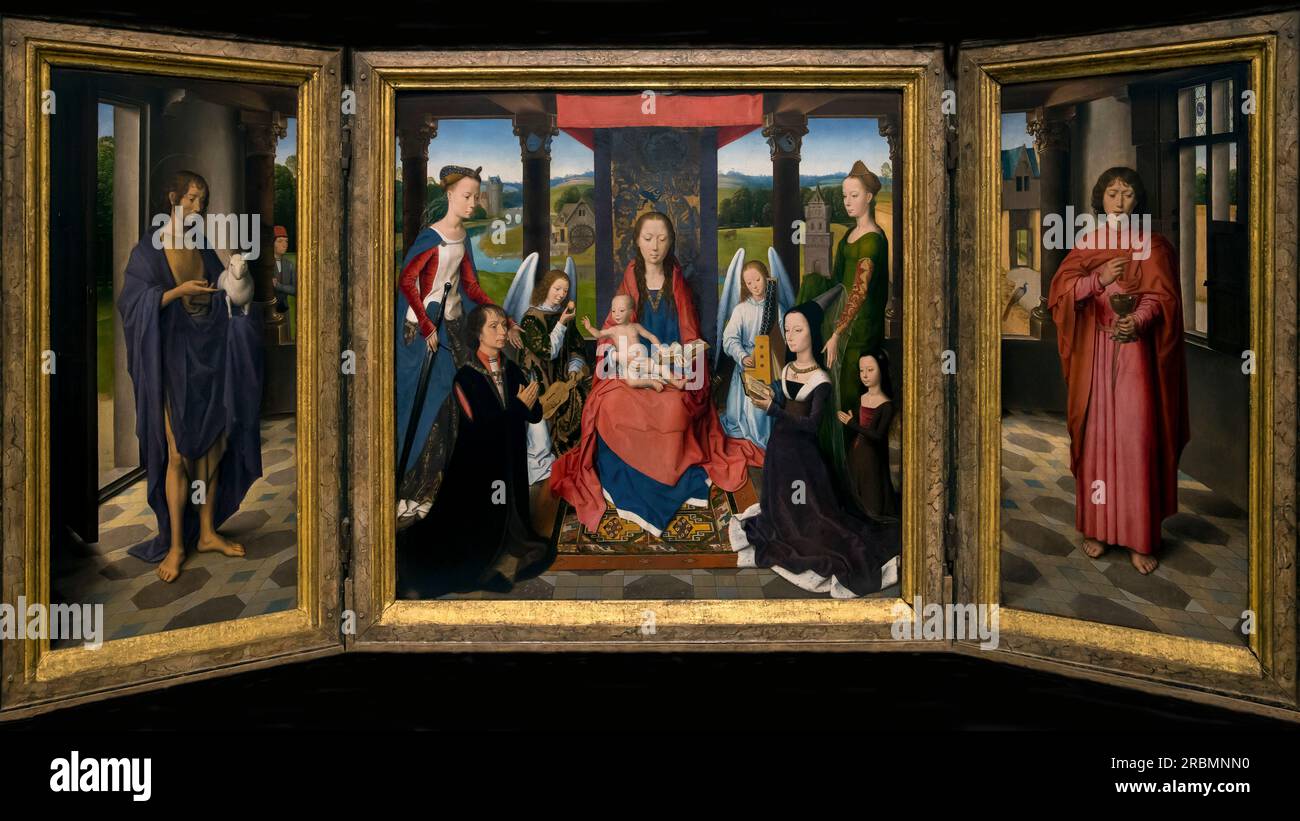 Donne Triptych, Hans Memling, circa 1478 Stock Photo - Alamy
