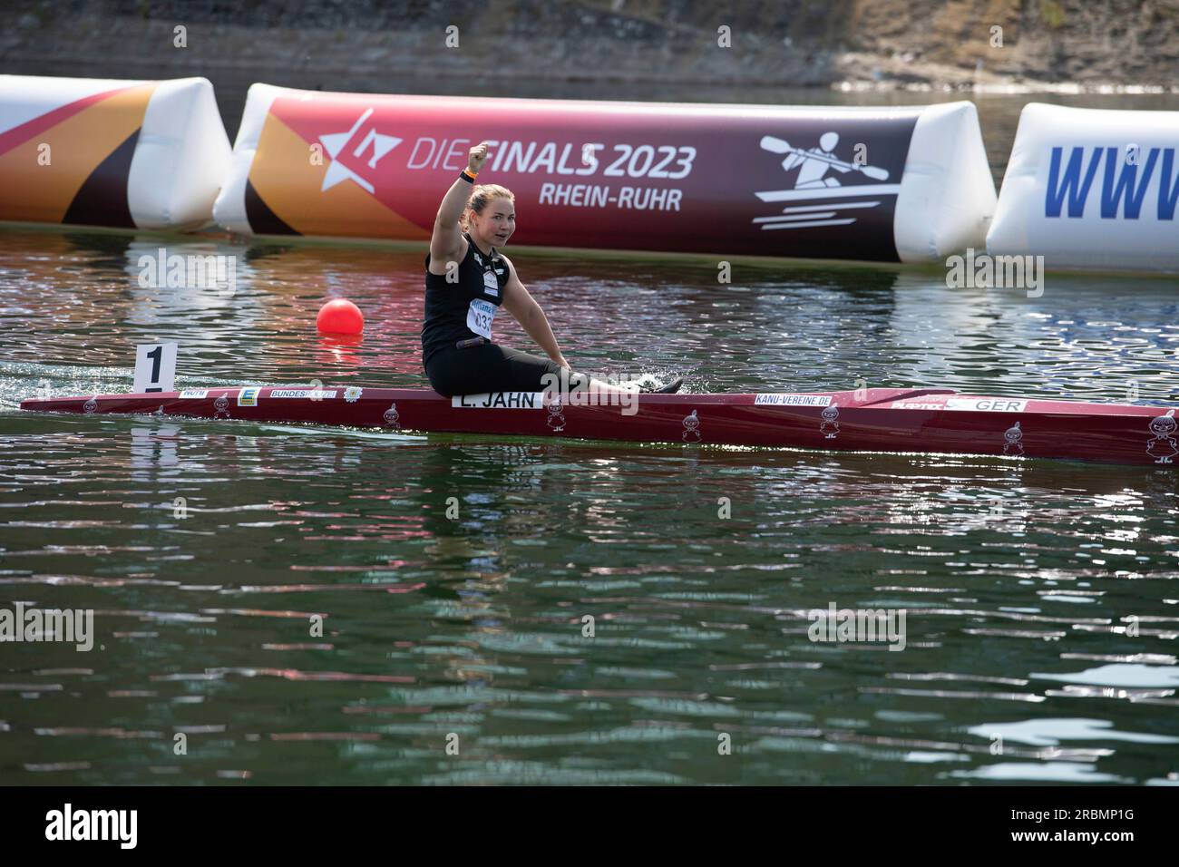 Lisa JAHN (KC Berlin), winner, gold medal, action, women's canoe C1 ...
