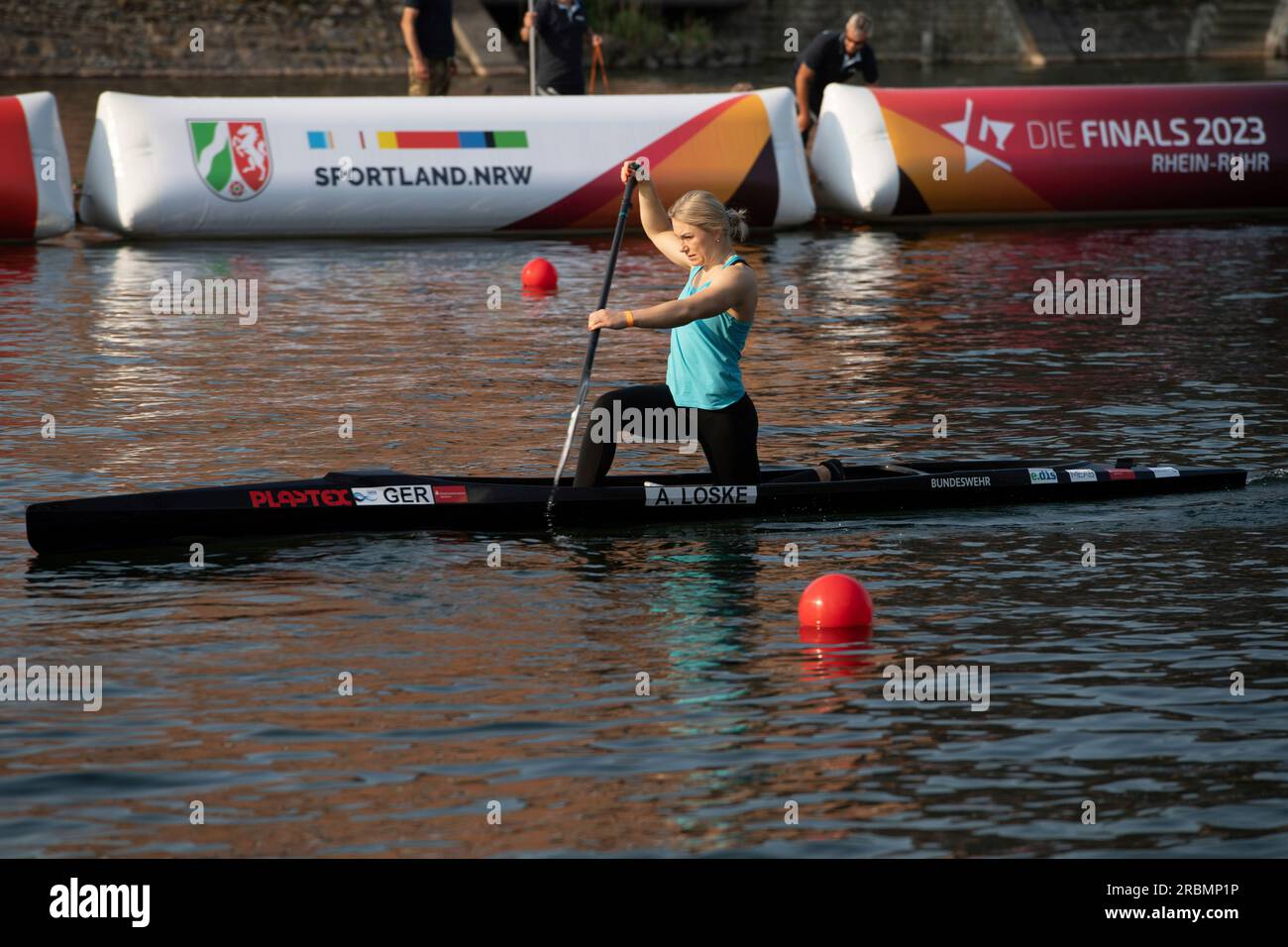 Annika LOSKE (KC Potsdam) 2nd place silver medal action final canoe C1 ...