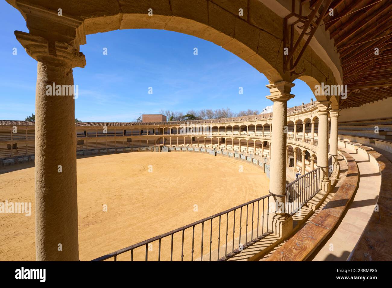 famous old bullfighting arena in Ronda, Andalusia, Spain Stock Photo ...