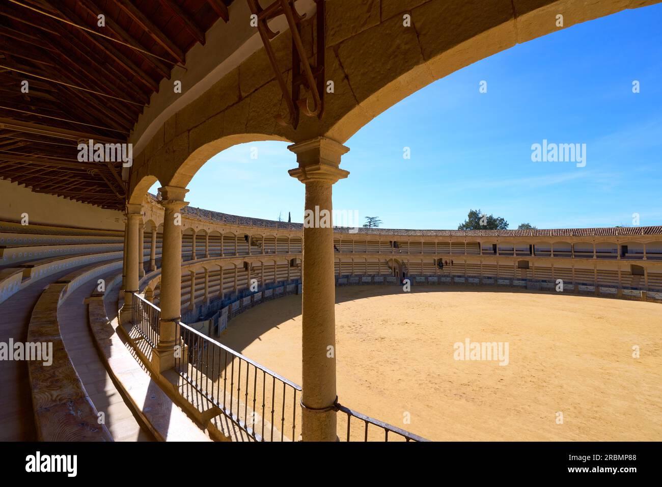 famous old bullfighting arena in Ronda, Andalusia, Spain Stock Photo ...