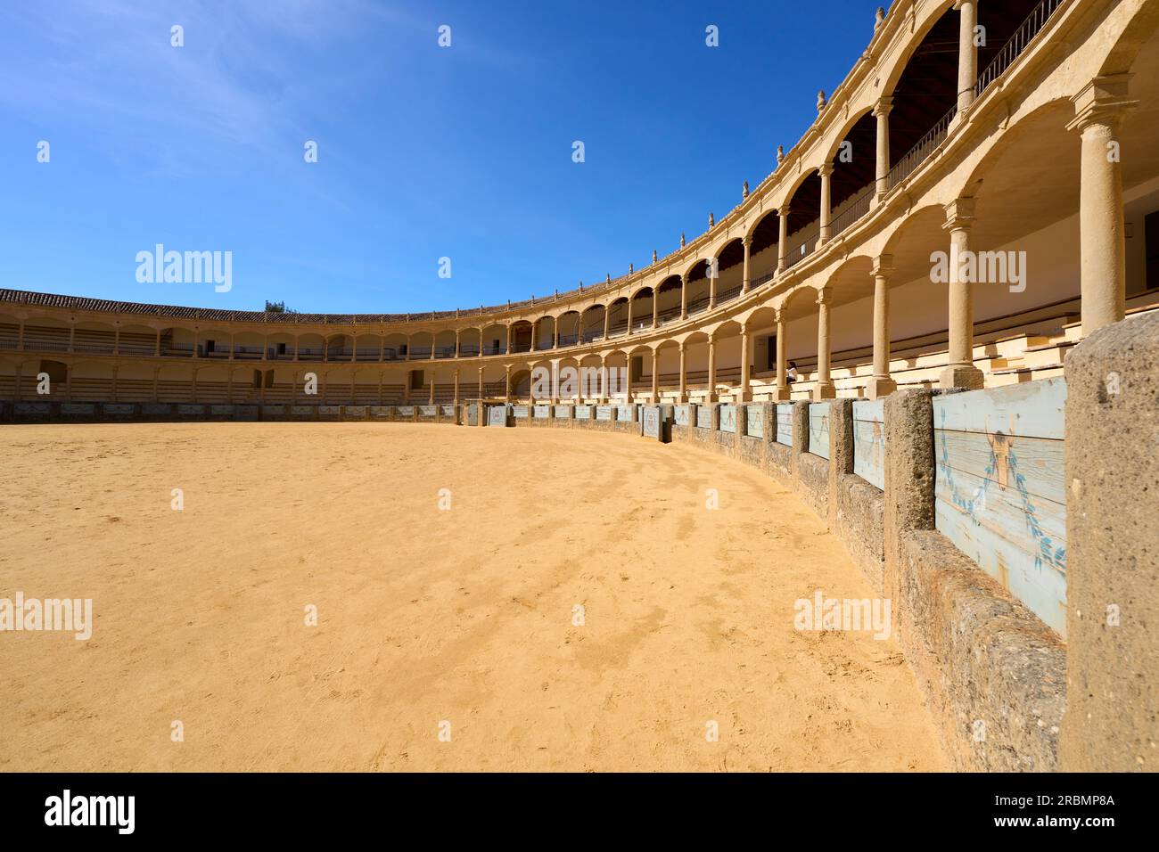 famous old bullfighting arena in Ronda, Andalusia, Spain Stock Photo ...