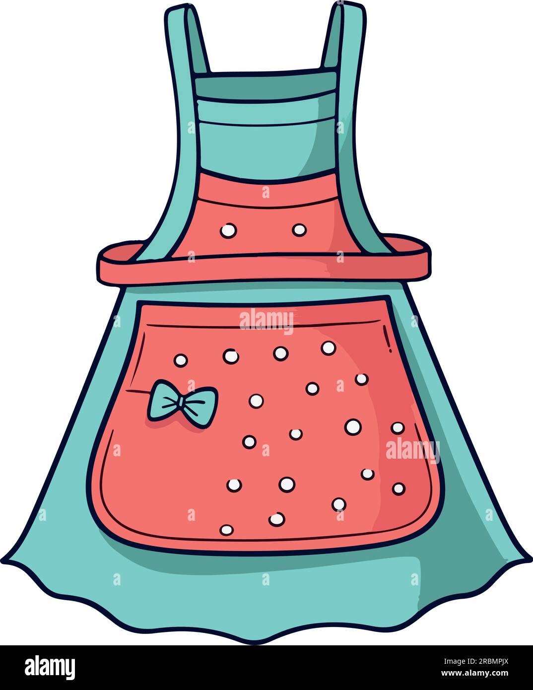Cute apron with bow and pocket icon Stock Vector Image & Art - Alamy
