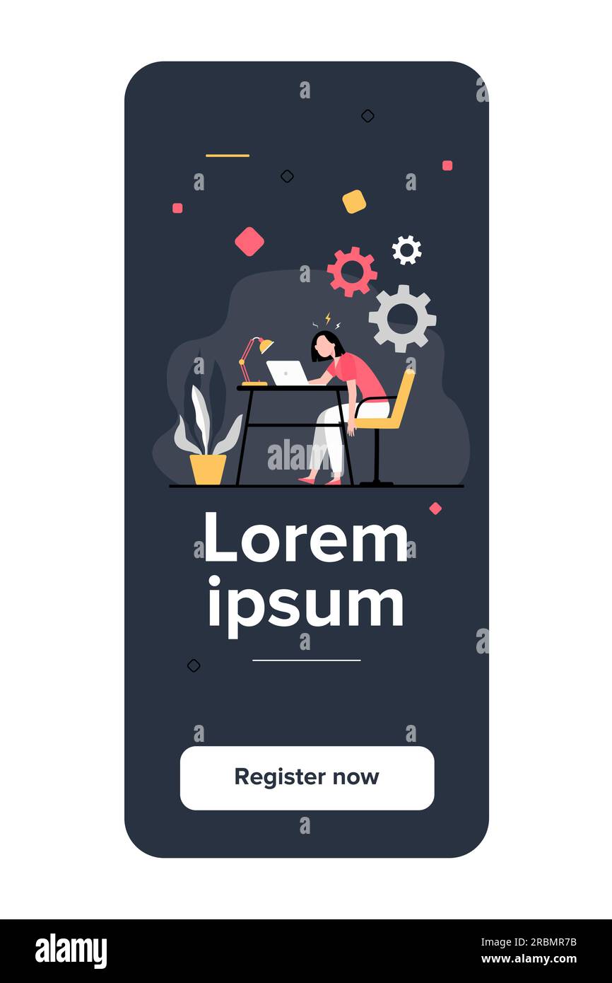 Tired bored exhausted female Cut Out Stock Images & Pictures - Alamy