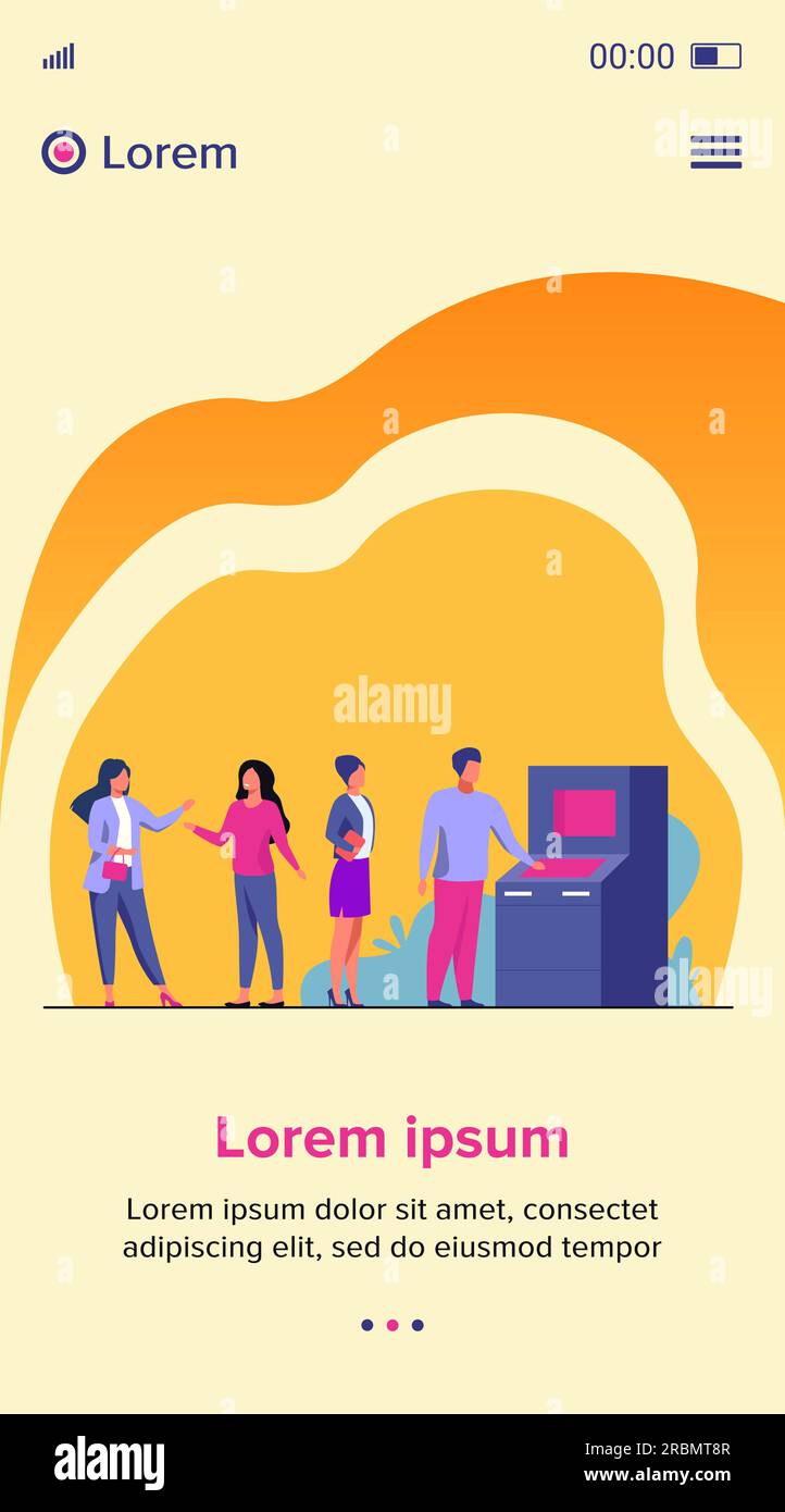 Waiting in line bank teller hi-res stock photography and images - Alamy