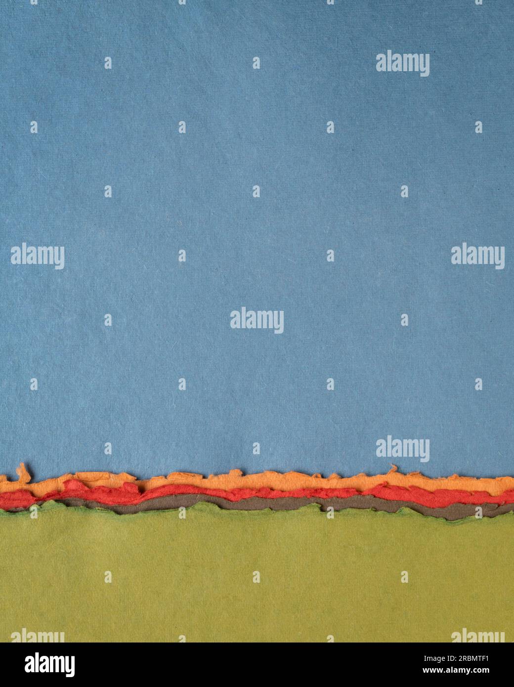 abstract paper landscape in blue and green pastel tones - collection of ...