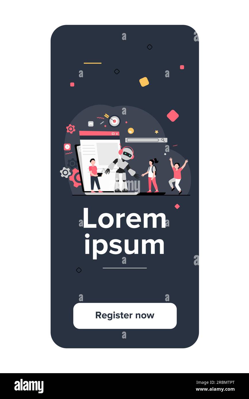 School activity and robotics class concept Stock Vector Image & Art - Alamy