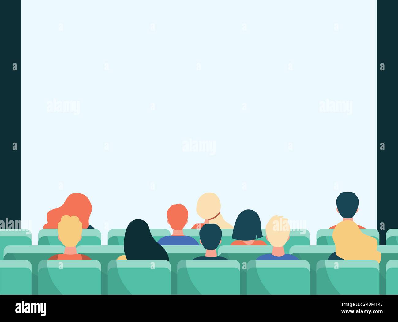 Horizontal view audience watching Stock Vector Images - Alamy