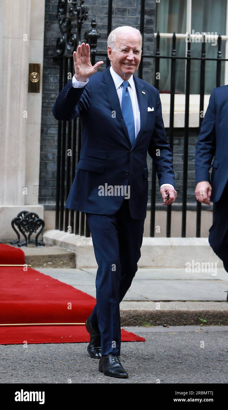 London, UK. 10th July, 2023. US President Joe Biden leaves 10 Downing ...