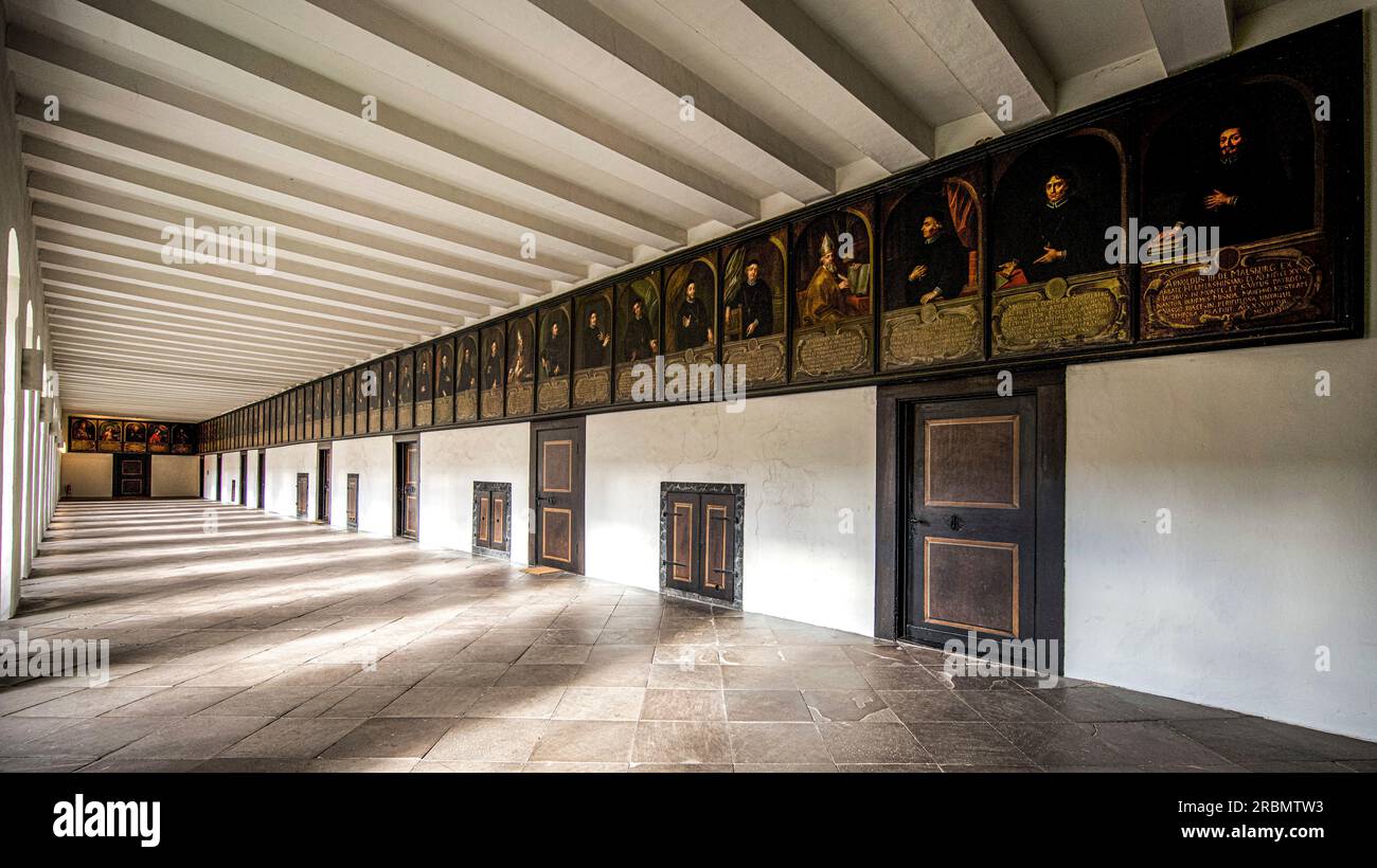 Gallery of the Corvey Abbots, Corvey Castle, Höxter, North Rhine ...