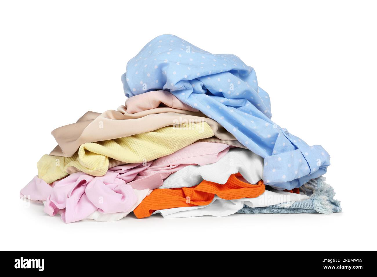 Woman clothes pile wardrobe Cut Out Stock Images & Pictures - Alamy