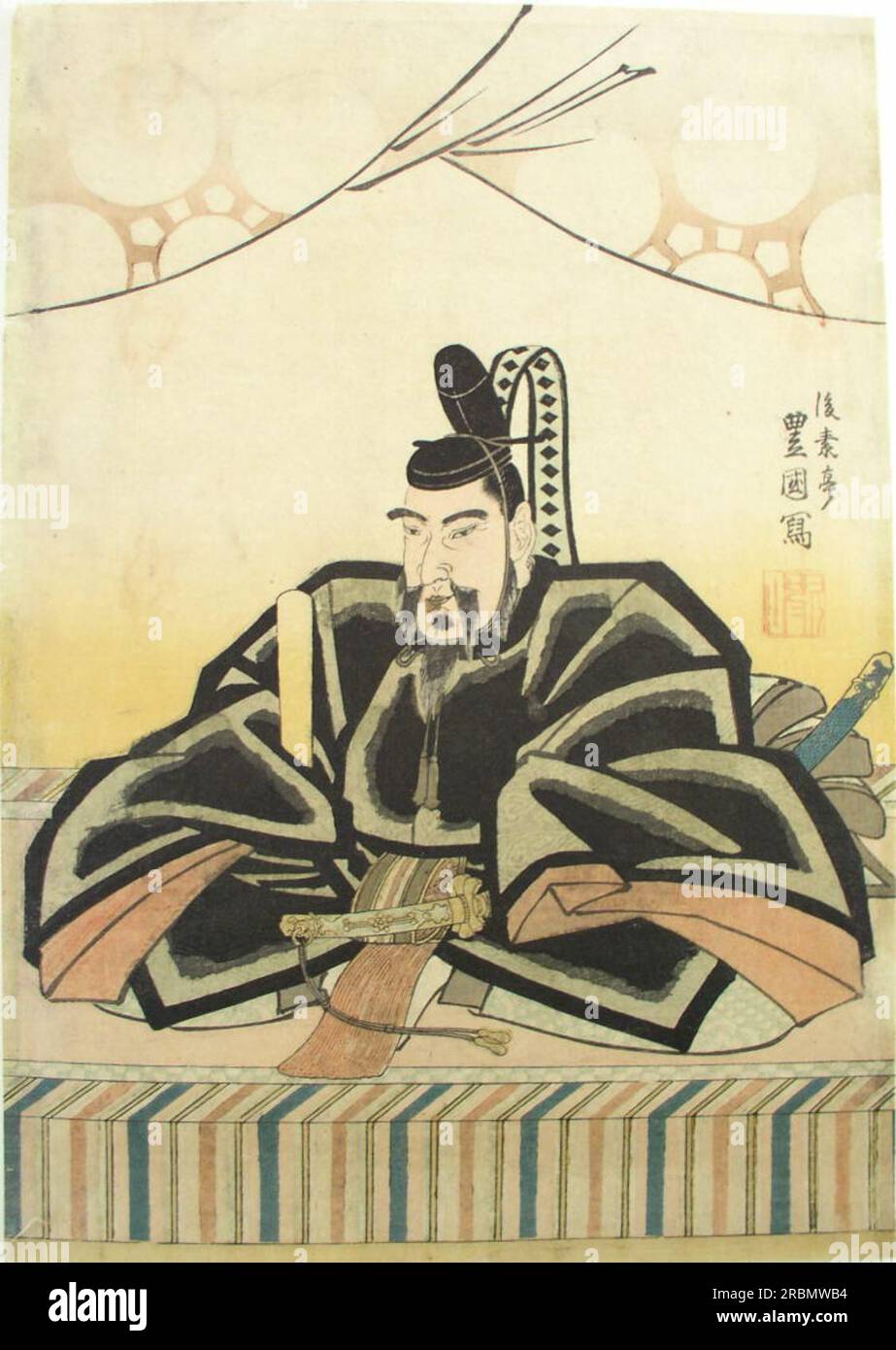 The scholar Sugawara no Michizane 1825 by Utagawa Toyokuni II Stock ...