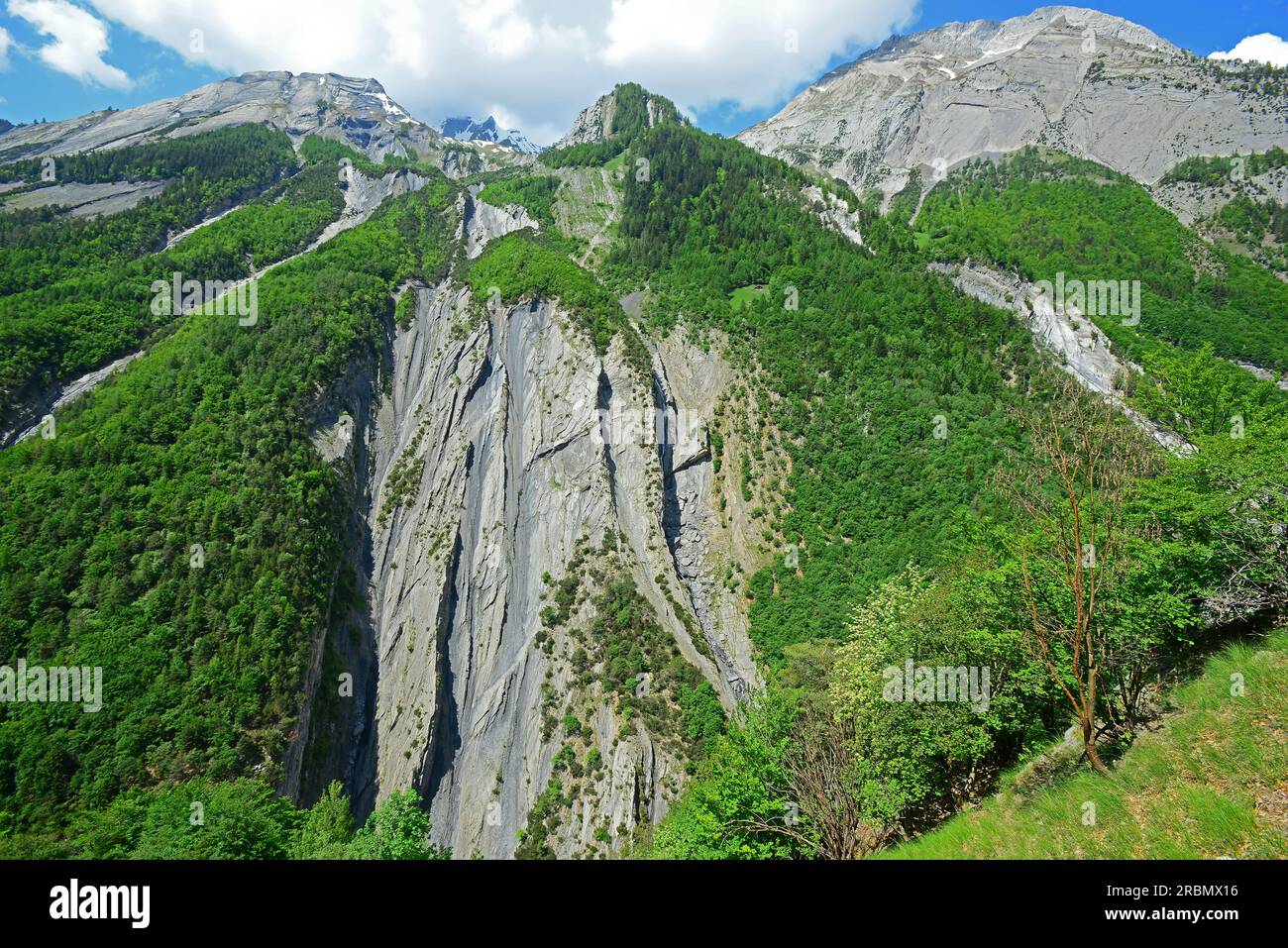 A remote house on the side of a very high mountain in the Swiss Alps ...