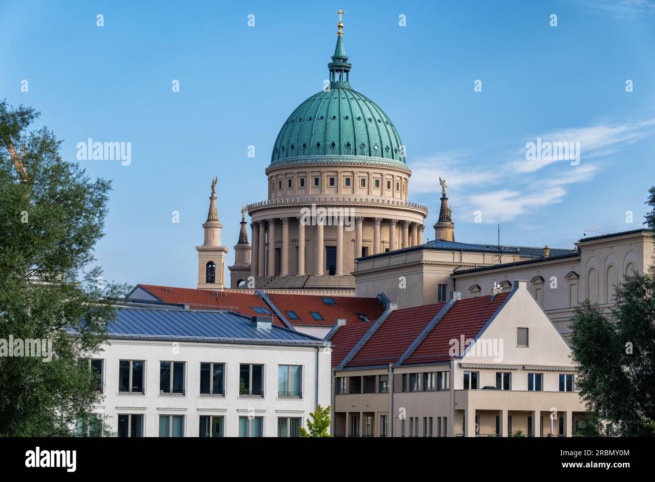 Potsdam city skyline with St. Nicholas Church in Germany Stock Photo ...