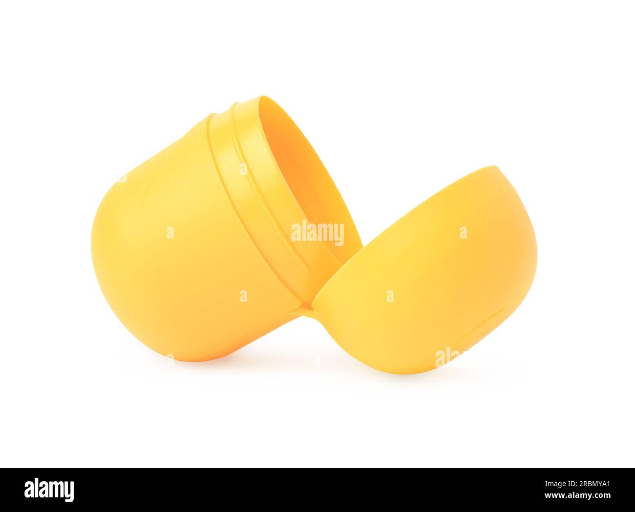 Slynchev Bryag, Bulgaria - May 23, 2023: Opened yellow plastic capsule ...