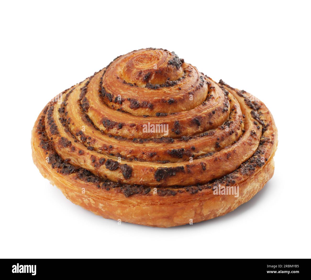 Freshly baked spiral pastry isolated on white Stock Photo - Alamy