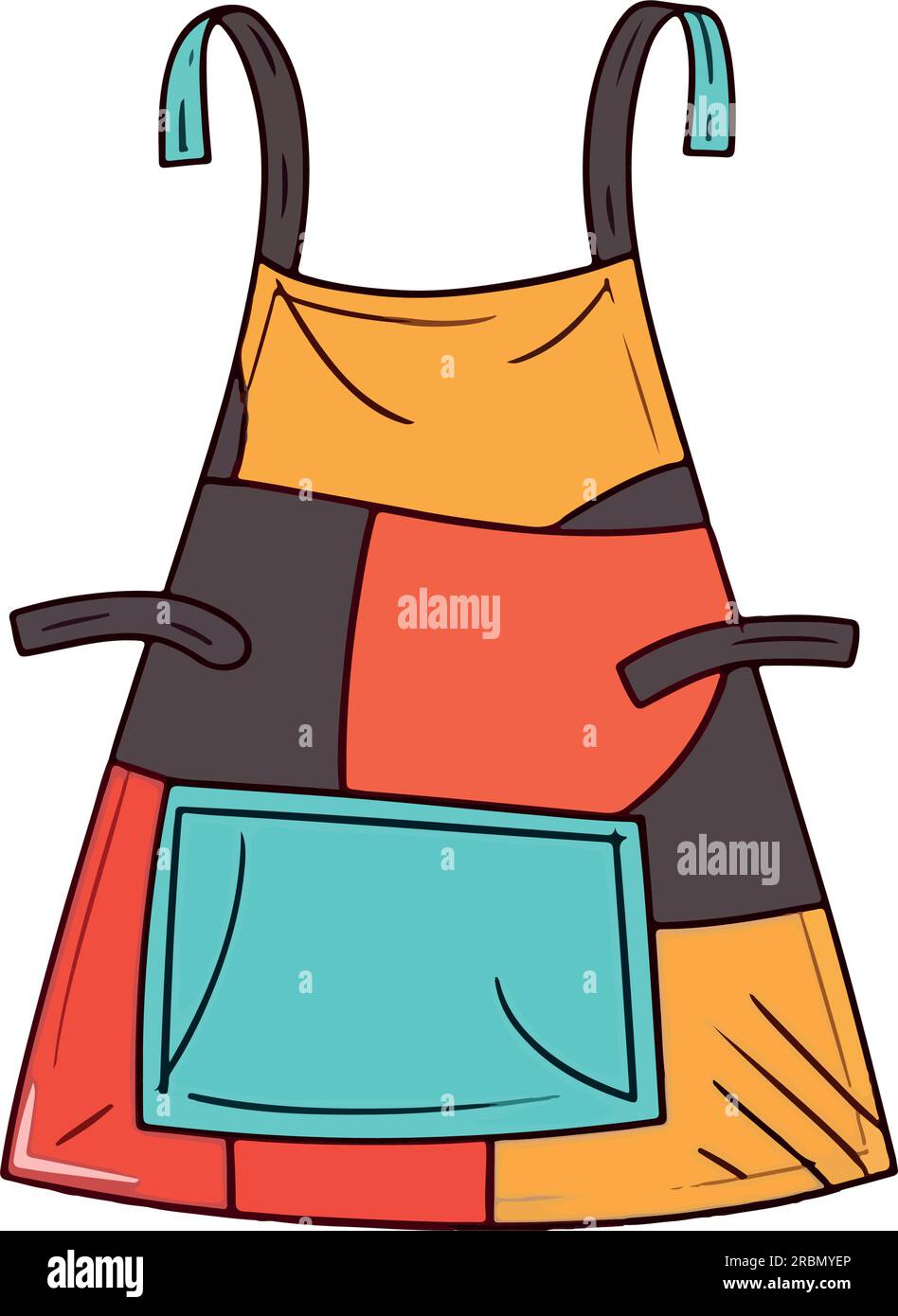 Cute cartoon apron with fashion design Stock Vector Image & Art - Alamy