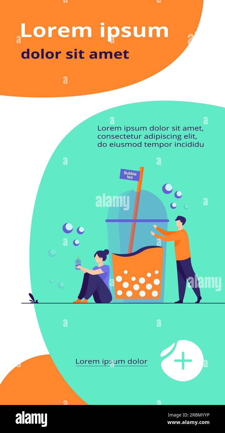 Drinking boba Stock Vector Images - Alamy