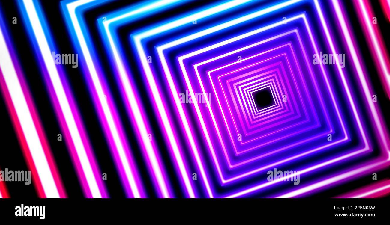 Neon geometric pattern on black background. Banner design Stock Photo ...