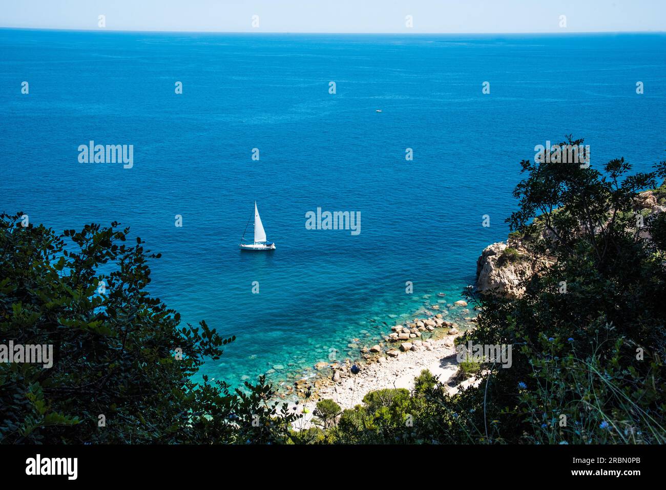 Cala Moraig Bay, one of the most beautiful on the Costa Blanca, Spain ...