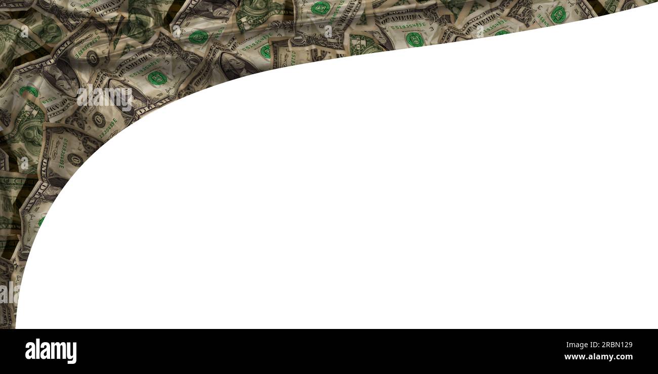 White background with dollar money. 3d illustration Stock Photo - Alamy