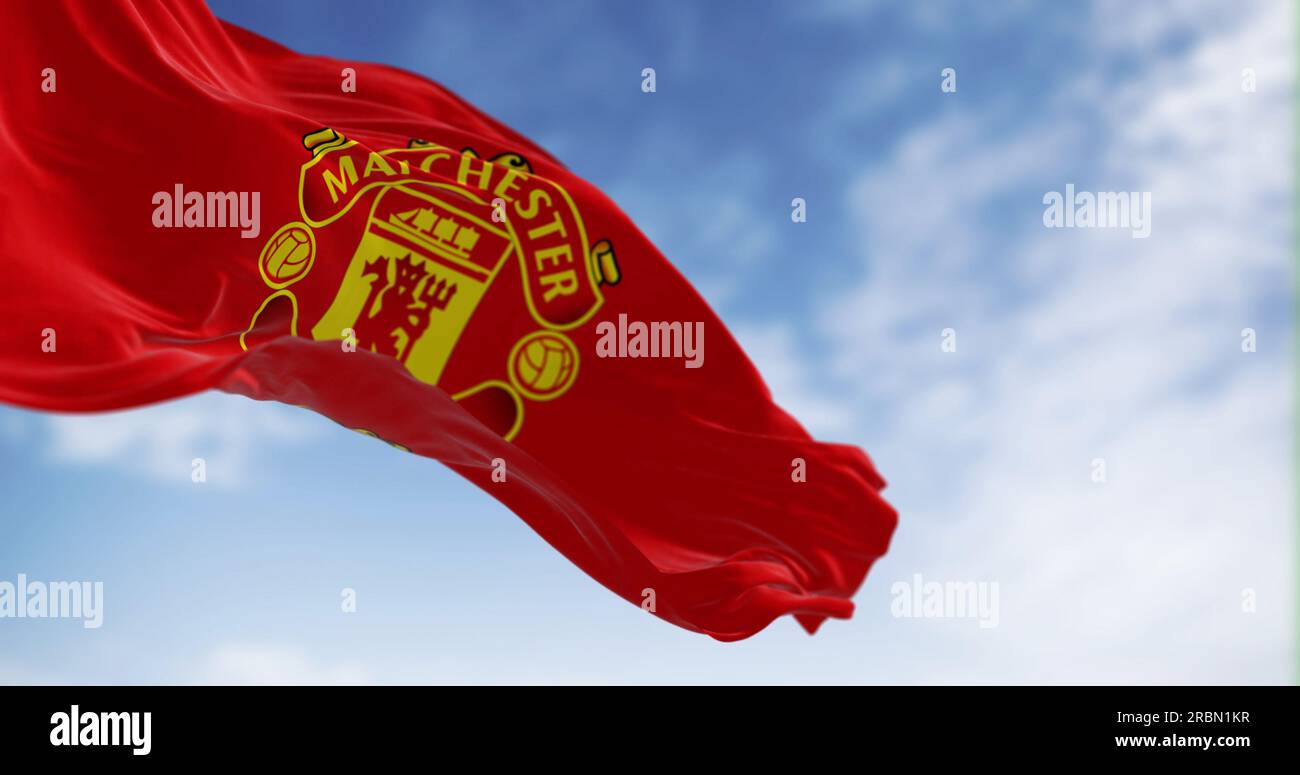Manchester united flag logo symbol hi-res stock photography and images ...
